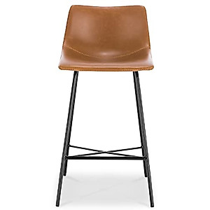 Poly and Bark Paxton 24” Counter Stool, Set of 3 Tan