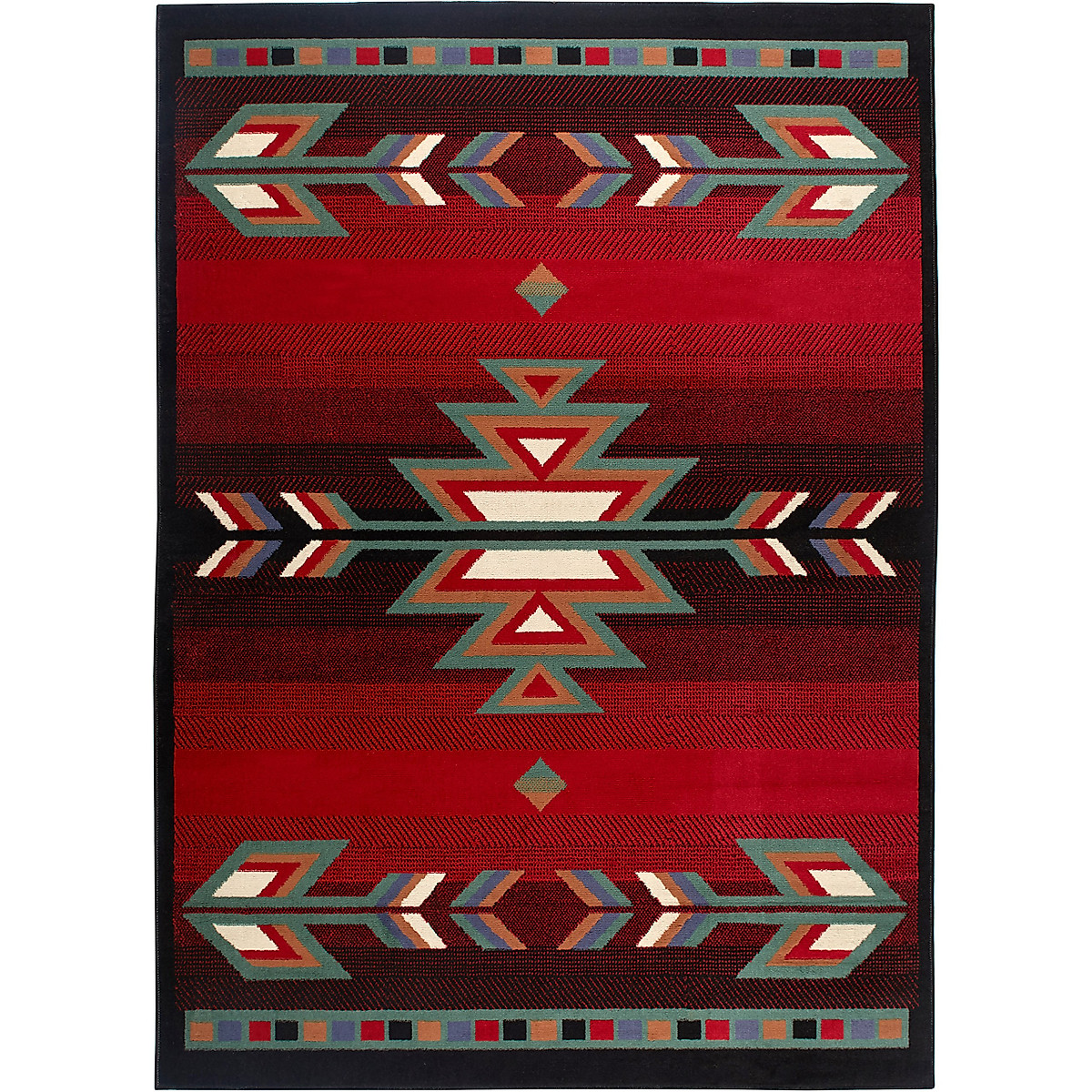 Home Dynamix Sagrada Southwest Area Rug 5x7 Black/Red/Ivory