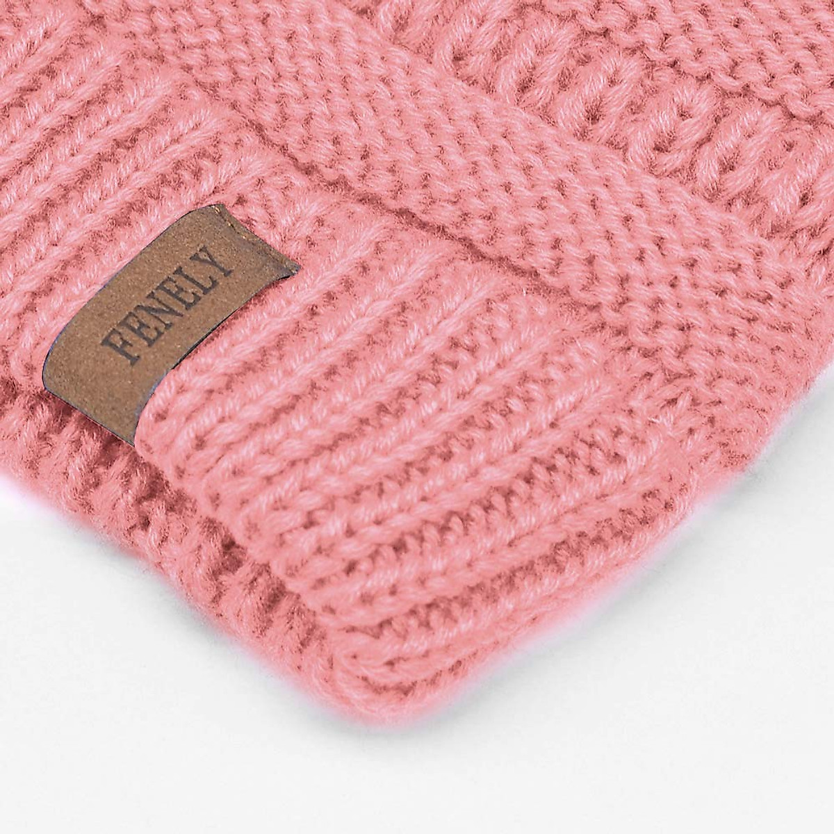 Girls Winter Hat Scarf Gloves Set for Cold Weather, Kids Beanie Hat Infinity Scarf Knitted Gloves Sets PInk Knit Thick Warm Fleece Lined Thermal Set for 6-10 Years Old Boy Baby Toddler Children