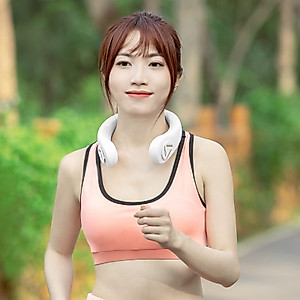 Dytecue Neck Fan Portable, Wearable Neck AC Air Conditioner Fan Built-in Refrigerating Chip, Personal Cooling Device Neck Cooler with 4000 Mah Rechargeable Hands Free 3-Speeds Fan for Outdoor Travel