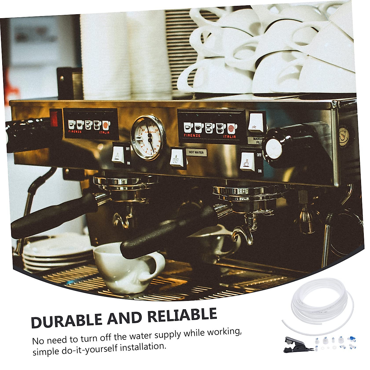 Angoily 1 Set Ice Machine Accessories Refrigerator Water Supply Kit Water Connection Kit 1/4 Tubing Water Line Splitter Fridge Water Line Kit Fittings Ao Cooler White Hose Water