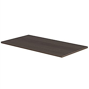 ALFA BUSINESS 55" x 28" Universal Table Top, Solid One Piece Wooden Desktop, Tabletop for Standard & Sit to Stand Desk Frame, Counter Top for Home or Office, Walnut