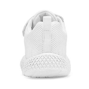 Hetios White Tennis Shoes for Girls Boys Breathable Athletic Tennis Shoes Children (Toddler/Little Kid/Big Kid) 1 M US