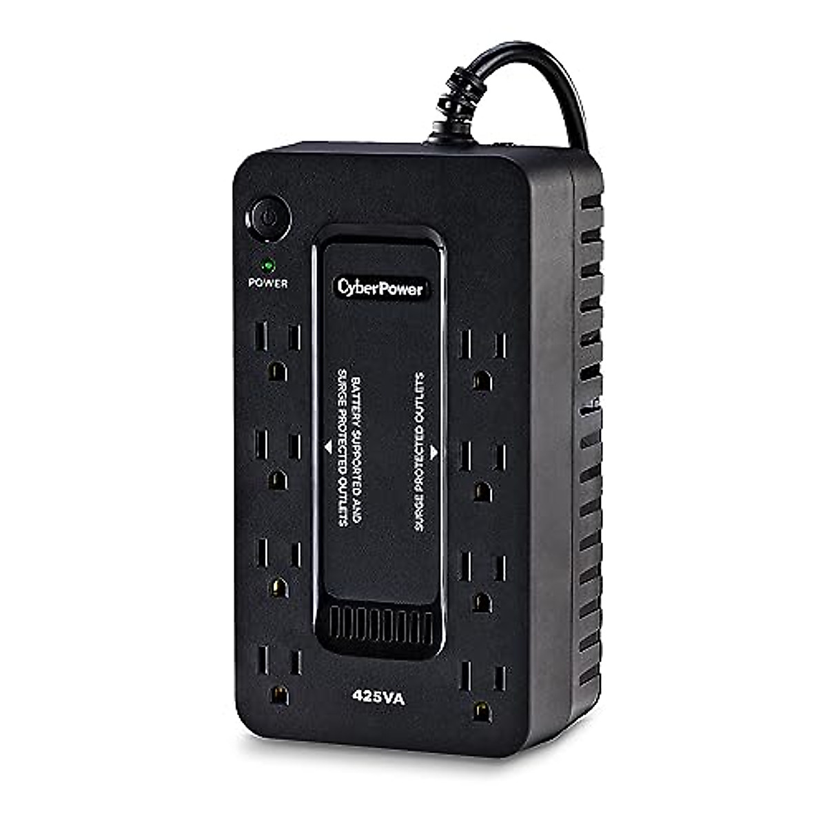CyberPower ST425 Standby UPS System, 425VA/260W, 8 Outlets, Compact, Black