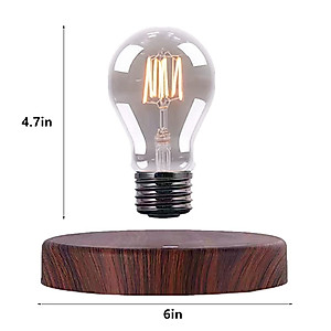 Magnetic Levitating Floating Wireless LED Light Bulb Desk Lamp ，Magic Desk lamp, Science Fiction into Reality, Suitable for Room and Office Decoration,Unique Gift Instantly Become The Focus