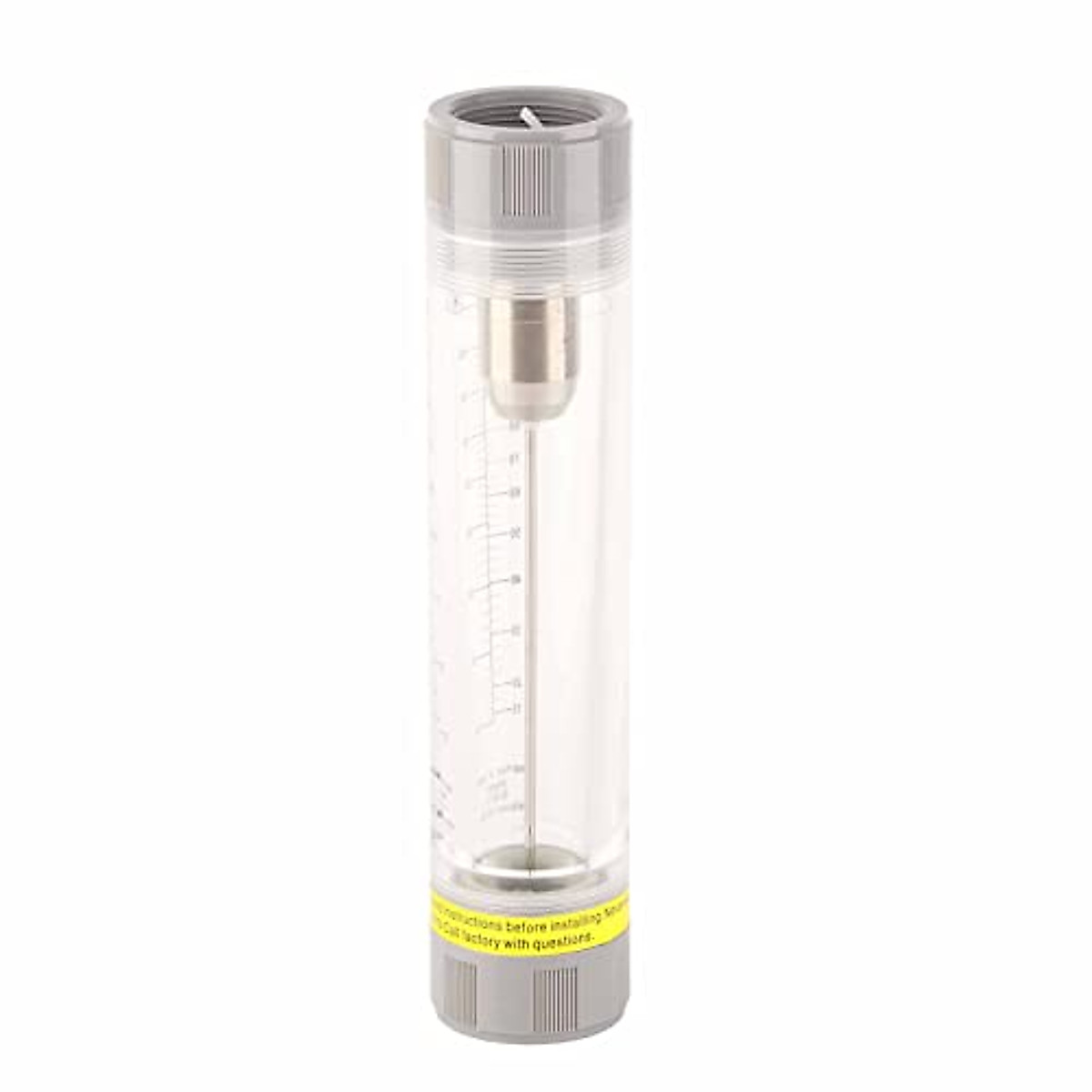 Liquid Flow Meter, Acrylic Plexiglass Tube Water Liquid Flowmeter Flow Measuring Tool LZM-40G 10-100GPM G1-1/2" or BSP Connection Used for Measuring The Flow Rate of Liquid Medium