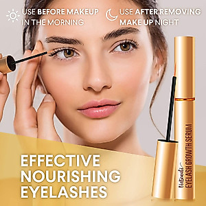 VieBeauti Premium Eyelash Serum and Eyebrow Enhancement Formula, Boosts Lash for Thicker, Fuller Looking Lashes and Eyebrows (3ML) | Gold Packaging, 0.1 Fl. Oz.