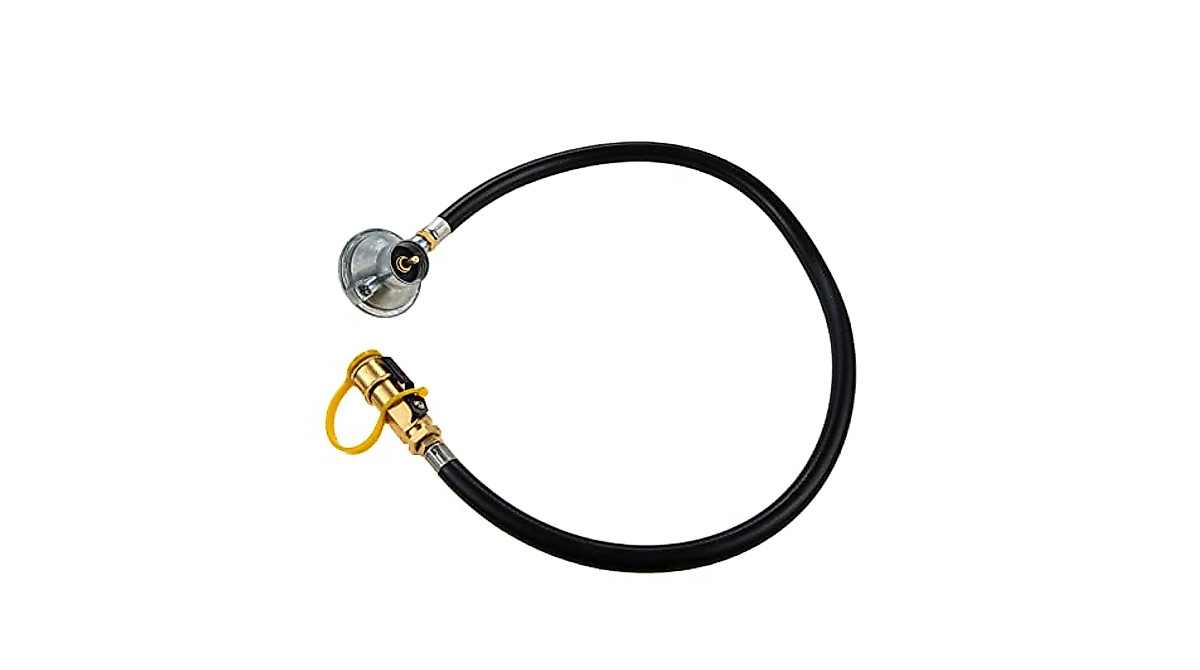 Hicello 1LB Propane Regulator with Quick Connect & Hose for Outdoor Use