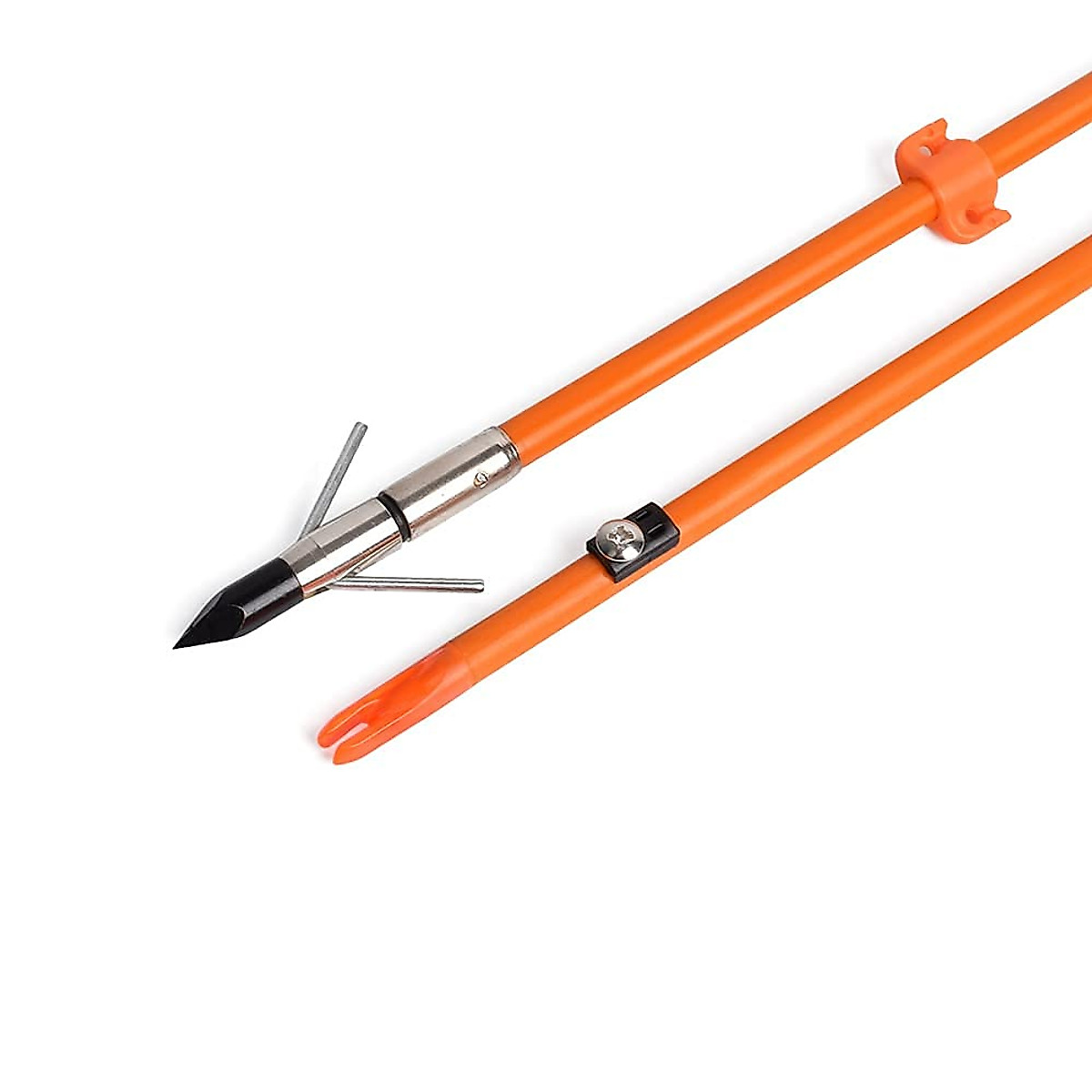 Bowfishing Arrows 34inch Solid Fiberglass Shaft with Broadhead for Compound Bow Recurve Bow Fishing Arrow Archery Hunting (Pack of 6)