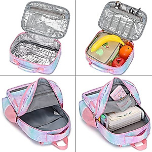 BGS BIGSUCS Girls Backpack for Kids School Backpack Preschool Kindergarten Elementary School Bag with Insulated Lunch Tote