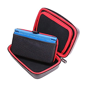 VSEER Carrying Case for New Nintendo 3DS XL / New 2DS XL, Hard Protective Shell Travel Case for Nintendo 3DS/3DS XL/New 3DS/New 3DS XL- [Black/Red]