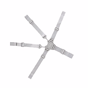 5 Point Baby Safety Strap Belt, Adjustable Universal Replacement High Chair Straps Harness Straps, Sturdy and Comfort Material for Pushchair, Stroller, Easy to Use(Gray Button 5-Point Strap)