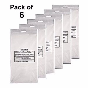 Sonluma 6 Pack 108" X 54" White Premium Disposable Plastic Tablecloth for 8ft Long Rectangle Tables, Waterproof Covers for Indoor or Outdoor Events & Parties