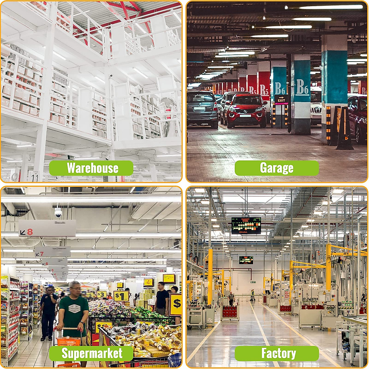 SpeePlant Led Shop Light 8FT 10 Packs, 100W 15000LM 5000K, Linkable 8 Foot Led Shop Lights, Super Bright Led Garage Light, V Shape T8 Led Light Fixture for Workshop, Double Row Led Tube Lights