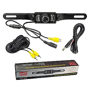 Pyle - plcm10 - pyle plcm10 license plate mount rear view camera wide angle color camera