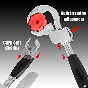 TOOVREN Universal Adjustable Double-Ended Wrench 80mm Large Opening Adjustable Wrench Sets for Disassembly & Assembly & Water Pipe Repair, Wrench Set with 3 Card Slots
