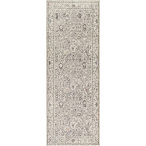 Livabliss x Becki Owens Davina Damask Runner Area Rug, 2'7" x 7'3", Light Grey