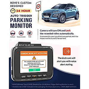 ROVE R2-4K PRO Dash Cam, Built-in GPS, 5G WiFi Dash Camera for Cars, 2160P UHD 30fps Dashcam with APP, 2.4" IPS Screen, Night Vision, WDR, 150° Wide Angle, 24-Hr Parking Mode, Supports 512GB Max