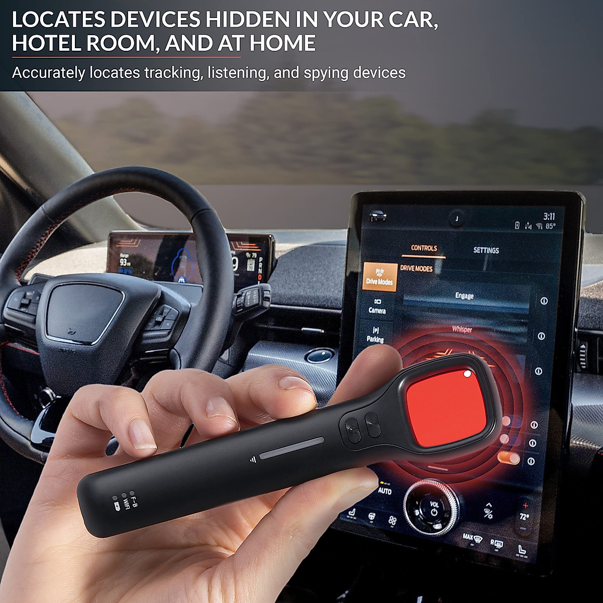 Anti Spy Detector, Hidden Camera Detector, Anti Bug Scanner and Protector, RF Signal and GPS Detector, GPS Tracker and Bug Finder for Hotel, Office, Travel, and Home