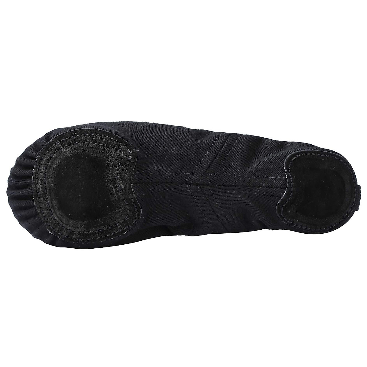Linodes Dance Shoes for Girls Stretch Canvas Split Sole for Women-Black-9M