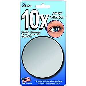 Zadro 3-Inch 10x Mag Close Up Spot Mirror, Mini