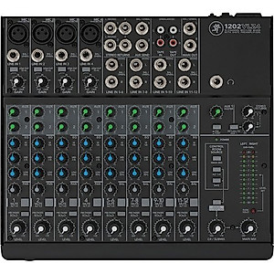 Mackie 1202VLZ4 12-Channel Compact Mixer with G-MIXERBAG-1212 Padded Nylon Mixer/Equipment Bag & PB-S3410 3.5 mm Stereo Breakout Cable, 10 feet Bundle
