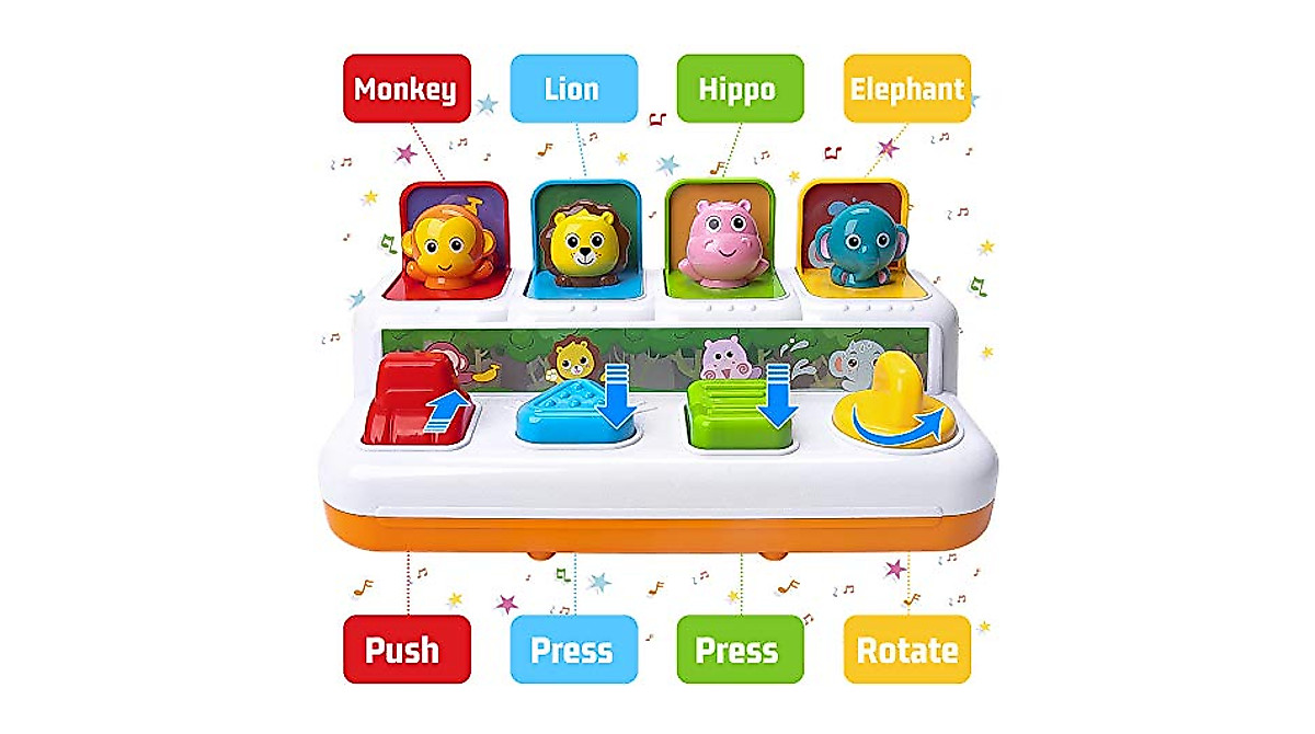 HomeMall Baby Interactive Pop Up Animals Toy - Fun & Learning for Toddlers