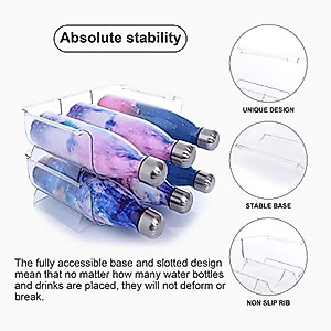 ITYLIFE CITYLIFE Water Bottle Organizer Holder Stackable Wine Storage Rack Plastic Cabinet Pantry Countertop Kitchen Refrigerator Freezer Organization Mug Shaker Blender Bottles Cups yeti