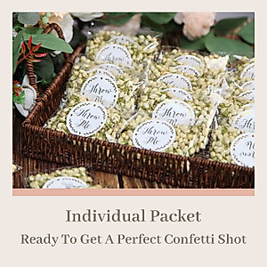 RainbowPana 50 Pack Wedding Confetti | Dried Flower Petals, Jasmine Buds | Biodegradable Flower Petals for Weddings, Wedding Confetti, Dried Flower Confetti | Wedding Send Off, Exit, Tosses