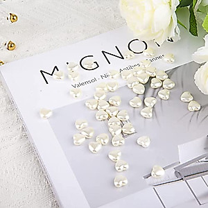 200 PCs ABS Imitation Pearl Beads - 10mm White Butterfly Star Heart Bowknot Beads - Aesthetic Beads for Jewelry Making Bracelets Necklace