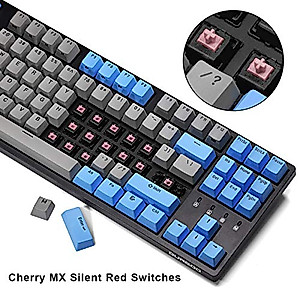 DURGOD Taurus K320 TKL Wired Mechanical Gaming Keyboard - 87 Key - Double Shot PBT - NKRO - USB Type C (Cherry Silent Red,Black)