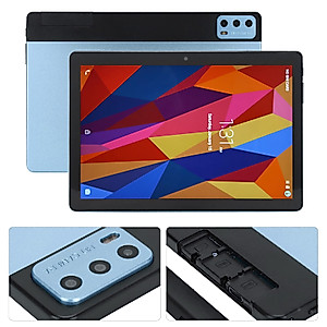 Airshi HD Tablet 1.5GHz Octa Core 5800mAh Rechargeable Blue 10.1 Inch Tablet 8GB RAM 256GB ROM for Business (US Plug)