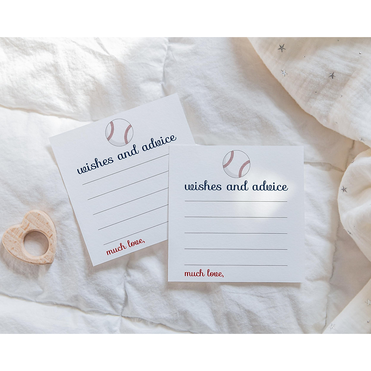 Baseball Advice Cards, 25 Pack - Fun Bridal Shower Activity, Best Wishes Graduation Congratulations New Parents Advice Baby Shower Game Alternative Birthday Time Capsule Cute Party Ideas