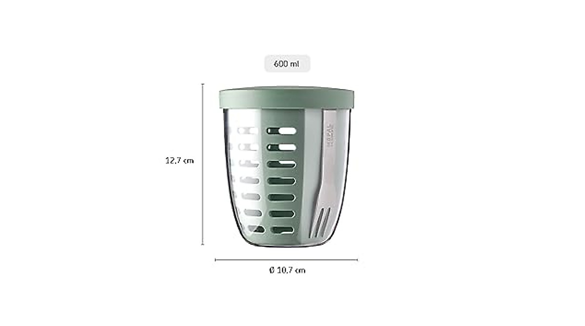 MEPAL Fruit and Veggie Snack Pot with Airtight Lid - Portable & BPA Free