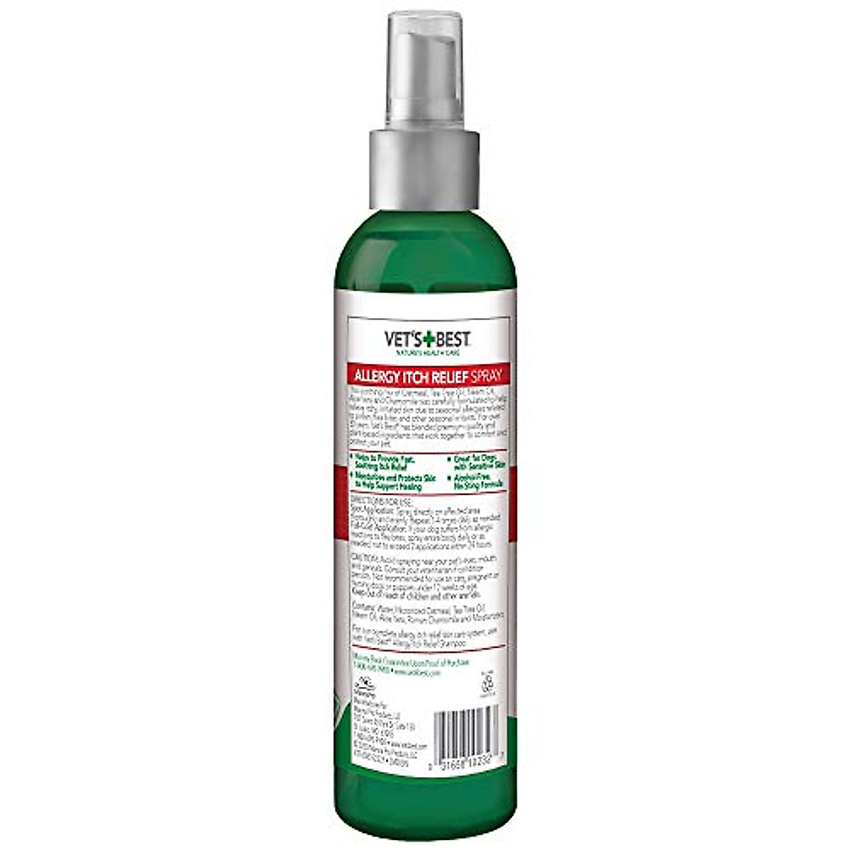 Vet's Best Allergy Itch Relief Spray for Dogs | Soothes Dog Dry Skin | Relieves The Urge to Itch, Lick, and Scratch | 8 Ounces