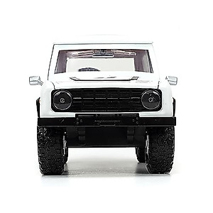 1973 Bronco #008 White with Red and Black Stripes and Red Interior with Extra Wheels Just Trucks Series 1/24 Diecast Model Car by Jada 34181