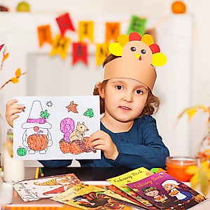 BenLouis 24 Pcs Fall Mini Coloring Books Fall Harvest Party Favors Thanksgiving Activity Book Bulk for Kids Autumn Pumpkin Birthday Thanksgiving Party Favor Goodie Bag Gift Stuffer Classroom Supplies