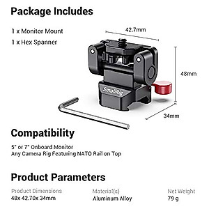 SMALLRIG Field Monitor Holder Mount with Quick Release NATO Clamp - 2100