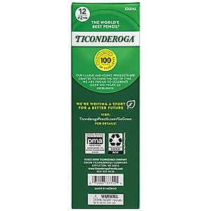 TICONDEROGA My First Pencils, Wood-Cased Soft, Pre-Sharpened, 12 Count (X33312)