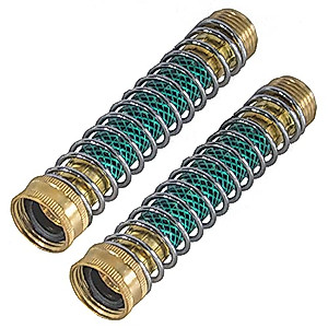 Hourleey Garden Hose Protector, Hose Extension Adapter with Coil Spring, 2 Pack