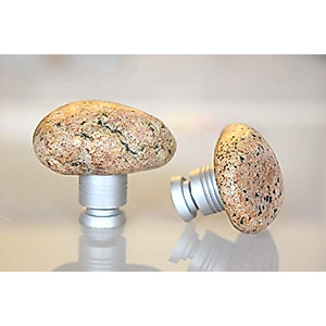10 Pcs Sea Stone Cabinet knobs and pulls. Kitchen Cabinet Rock pull handles