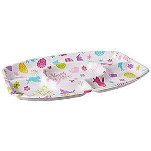 Amscan Plastic Platter, 13 1/4"H x 18 1/4"W x 1 1/4"D, Multicolor
