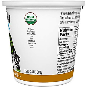 Stonyfield® Organic 100% Grassfed Vanilla Greek Whole Milk Yogurt 24 oz. Tub