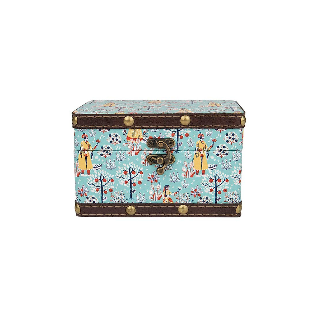 Chumbak Garden Gala Storage Box - Teal (Rectangular, engineeredwood)
