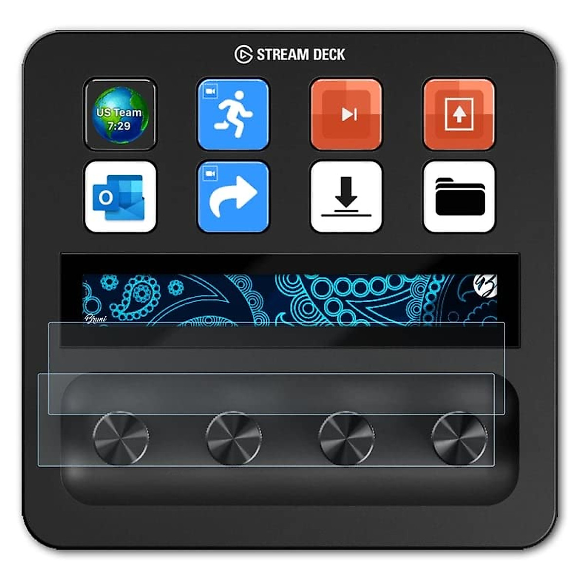 Bruni Screen Protector Compatible with Elgato Stream Deck Plus Protector Film, Crystal Clear Protective Film (2X)