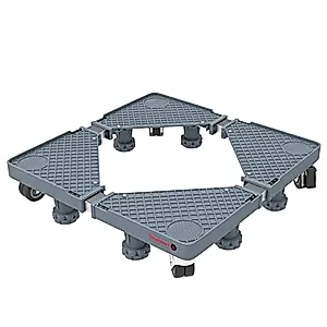 Multi Purpose Dolly With 8 Feet, Locking Swivel Wheels, Levels and Adjustable Base for Moving Washer, Dryer, Appliances- 1100 Lbs Capacity By Stalwart