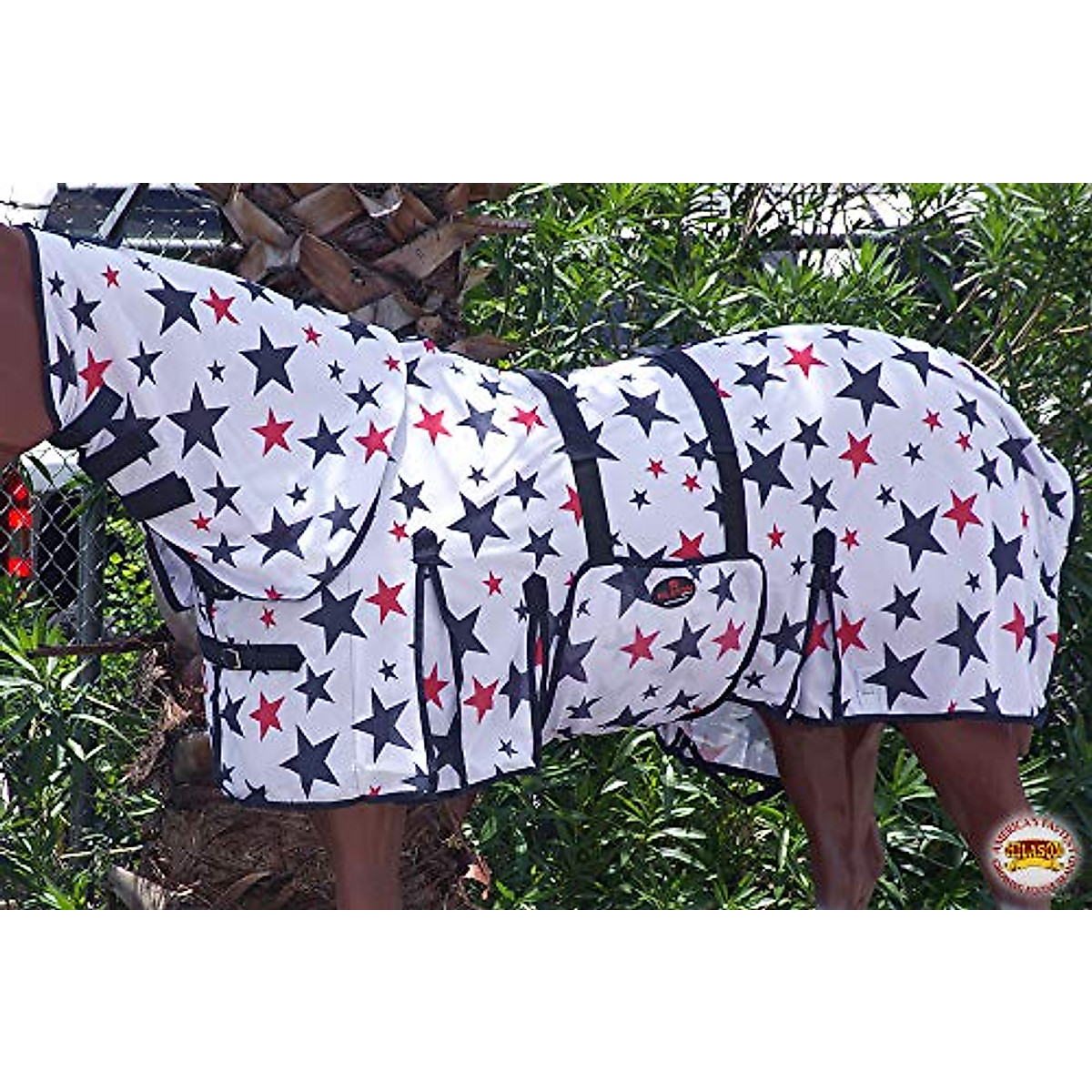 HILASON 78 Inches Horse Fly Sheet Ultra Violet Rays Protect Mesh Bug Mosquito Summer Spring | Fly Sheet | Horse Turnout Sheet | Fly Sheet for Horses | Bug and Mosquito Protection | Fly Sheet for Horse