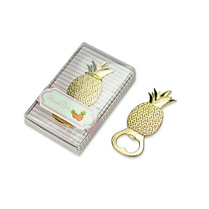 30 PCS Bottle Openers Wedding Favors Decorations, Gold Pineapple, Gift Box Party Supplies