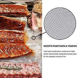 11’’ x 150’ Vacuum Sealer Roll Keeper with Cutter, Vacuum Sealer Bags for Food, Food Saver Bags Rolls, BPA Free, Commercial Grade, Great for Storage, Meal prep and Sous Vide