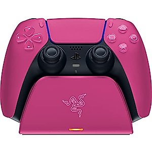 Razer Quick Charging Stand for PlayStation 5: Quick Charge - Curved Cradle Design - Matches PS5 DualSense Wireless Controller - One-Handed Navigation - USB Powered - Pink (Controller Sold Separately)